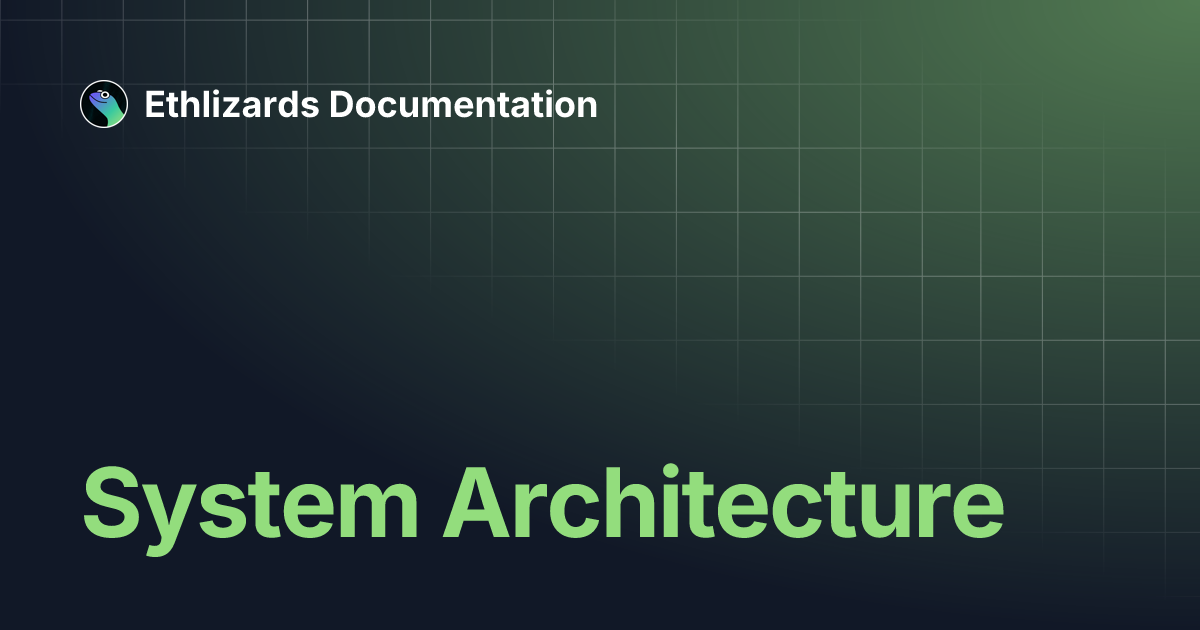 System Architecture | Ethlizards Documentation